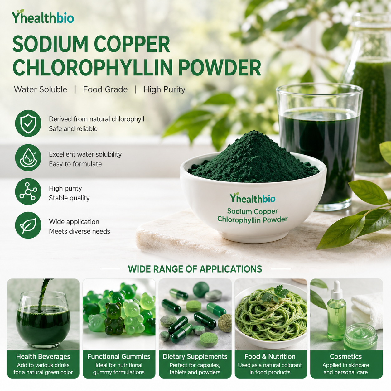 Sodium Copper Chlorophyllin Powder: The Water-Soluble Green Ingredient ...